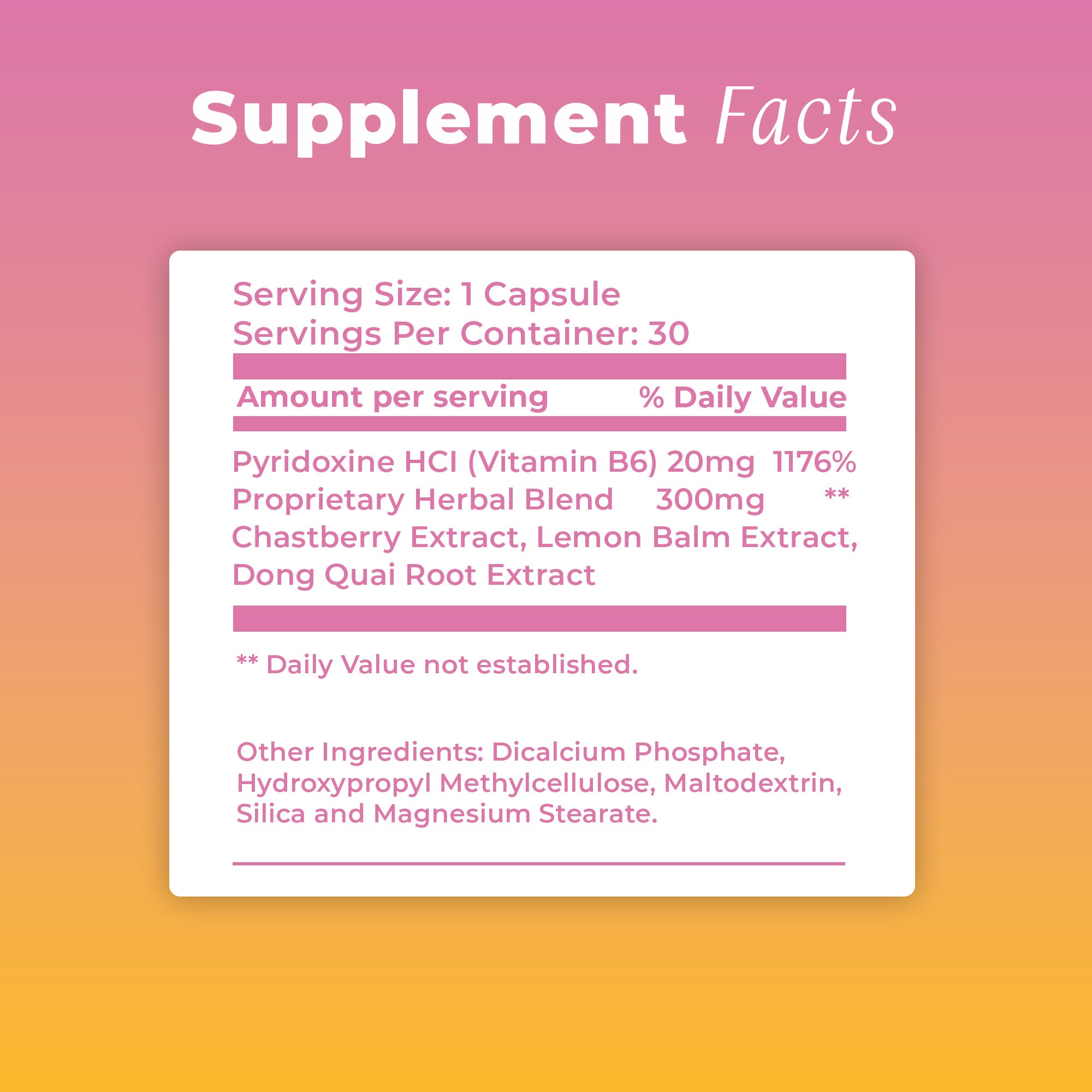 PMS Relief & Hormone Balance Vitamins for Bloating, Mood Swings, Cramps ...